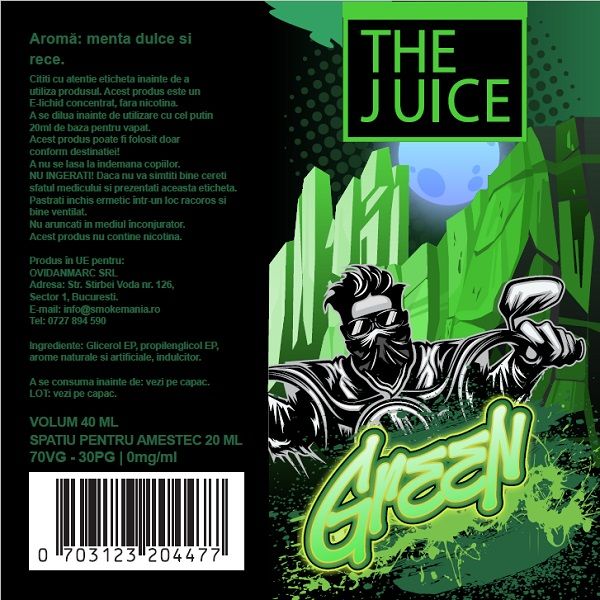 Pachet Lichid Tigara Electronica The Juice - Green ,6,66mg/ml ,60ml cu Nicotina - eMAG.ro