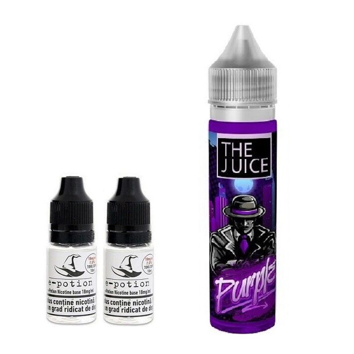 Pachet Lichid Tigara Electronica The Juice - Purple ,6,66mg/ml ,60ml cu Nicotina - eMAG.ro