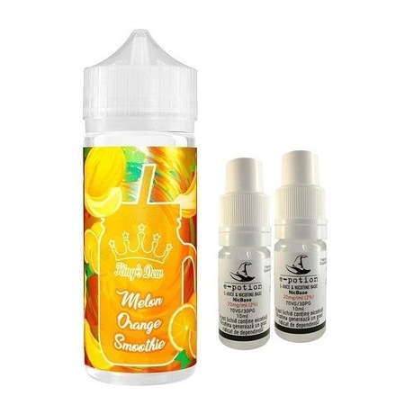 Pachet Lichid Tigara Electronica King's Dew - Melon Orange Smoothie ,3.33mg/ml ,120ml cu ...
