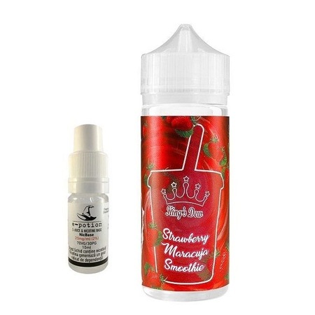 Pachet Lichid Tigara Electronica King's Dew - Strawberry Maracuja Smoothie ,1.8mg/ml ,110ml cu ...