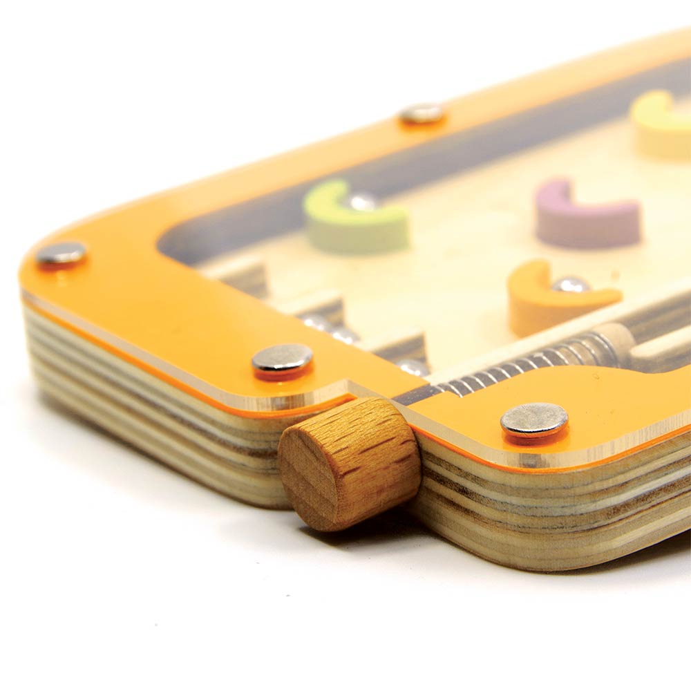 Интерактивна дървена тренировъчна игра Pinball Orange - eMAG.bg