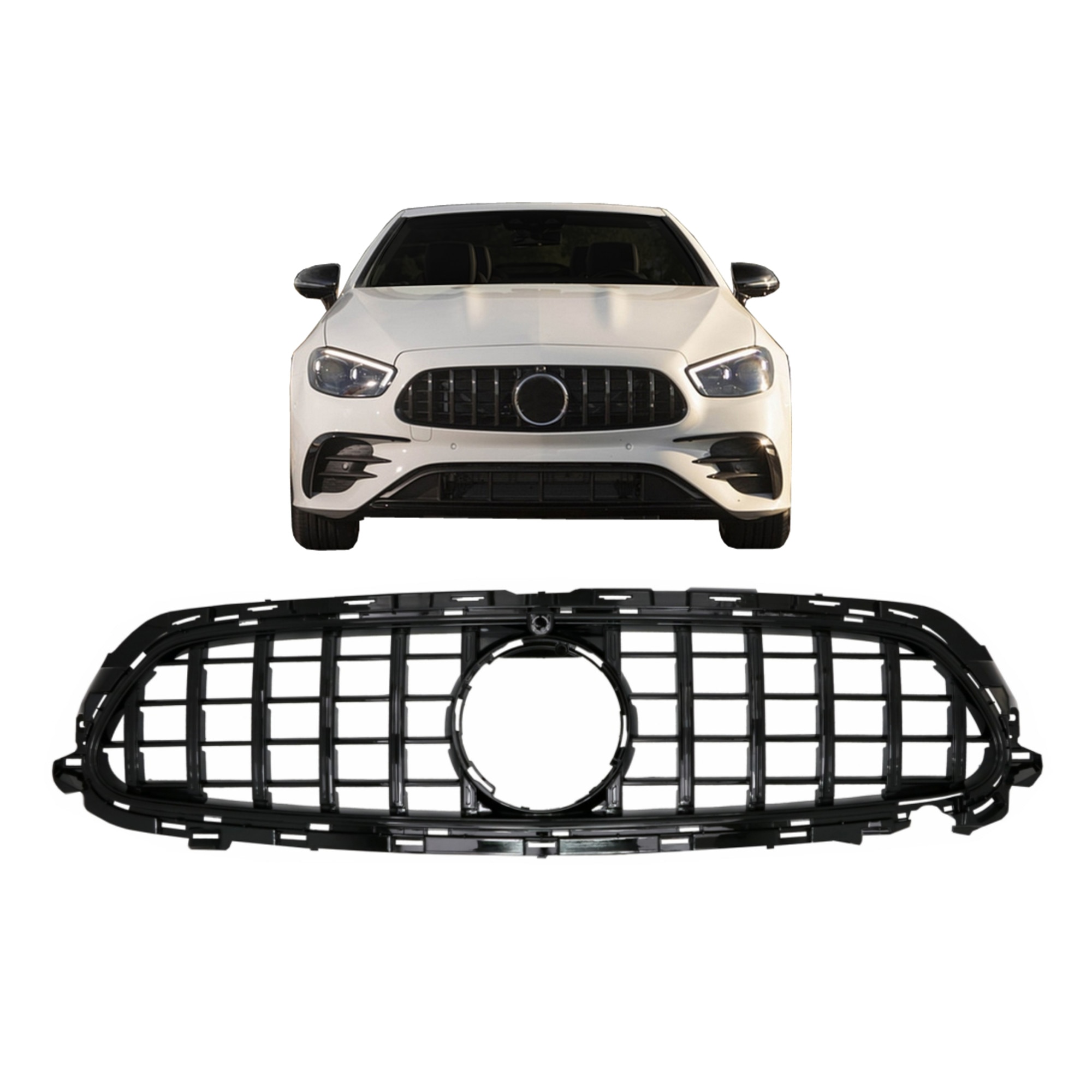 Grila Centrala compatibil cu Mercedes E-Class Facelift W213 S213 C238 A238 Sport Line 2020-Up GT ...