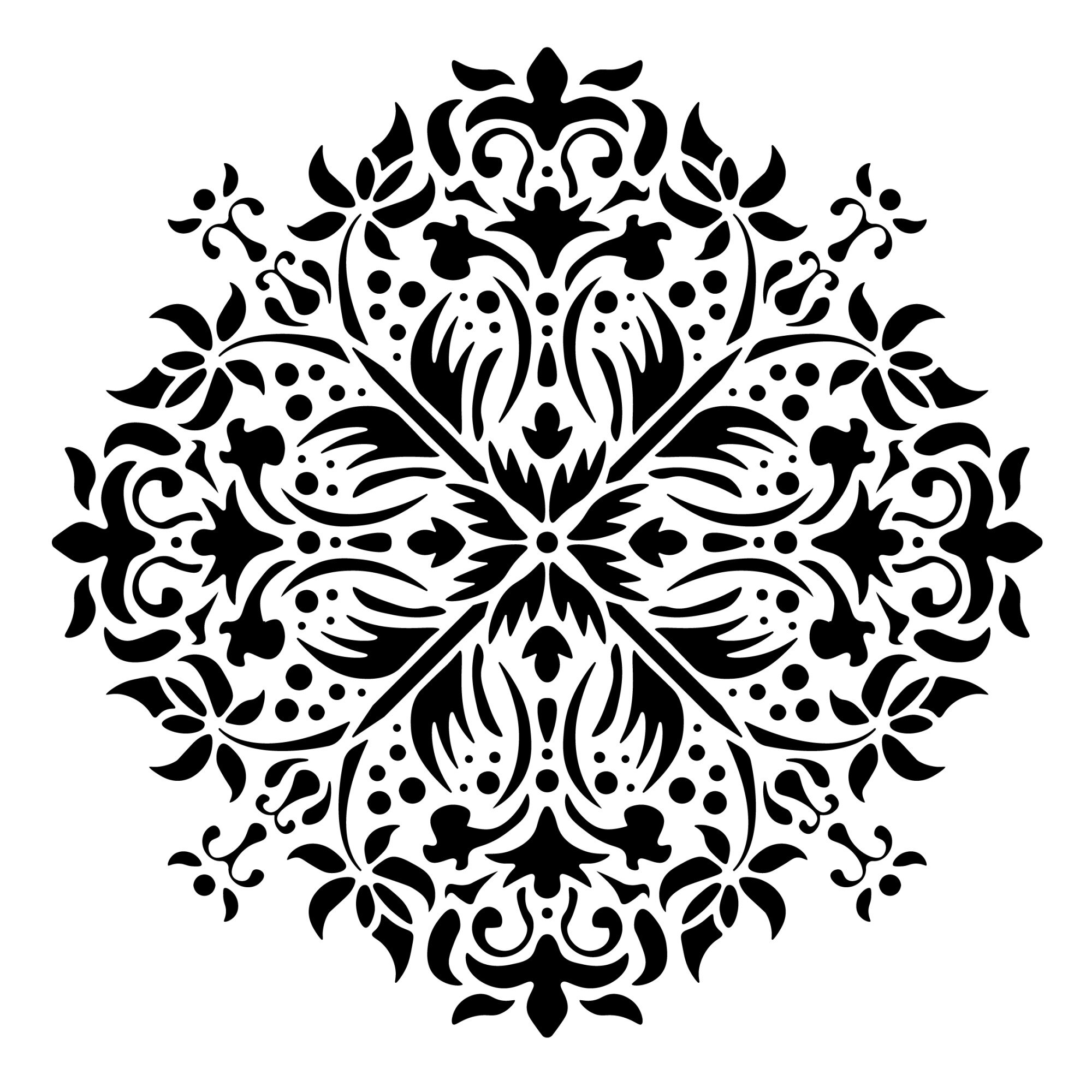 Sablon 3D, Buds Mandala, 80x80 cm, reutilizabil, plastic - eMAG.ro