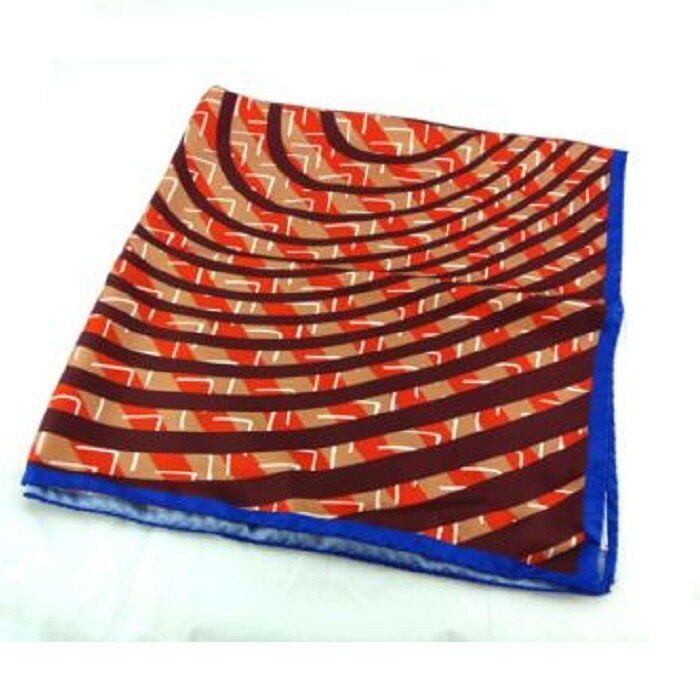 Batic din matase Circle Design, Orange/Maro, 90 cm x 90 cm - eMAG.ro