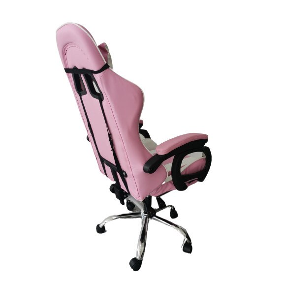 Scaun gaming, Mario New, piele ecologica, roz, 118 cm - eMAG.ro