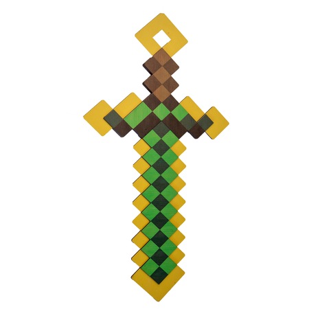Sabie Minecraft din lemn model 4, multicolor, 44x22 - eMAG.ro