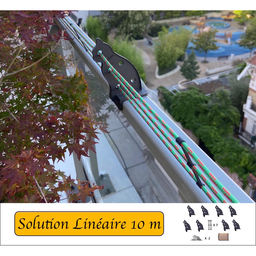 Kit protectie balcon pentru pisici, Catsafe, pentru balcon in forma ...