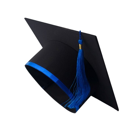 Toca Absolvent, Absolvire, Neagra cu bentita si canaf Albastru Royal ...