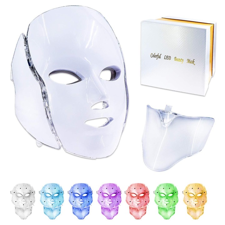 Masca de fata cu lumina led polarizata pentru tratamentul anti ...