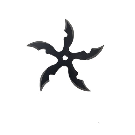 Steluta ninja pentru aruncat la tinta 5 colturi, in husa, negru,6 cm ...
