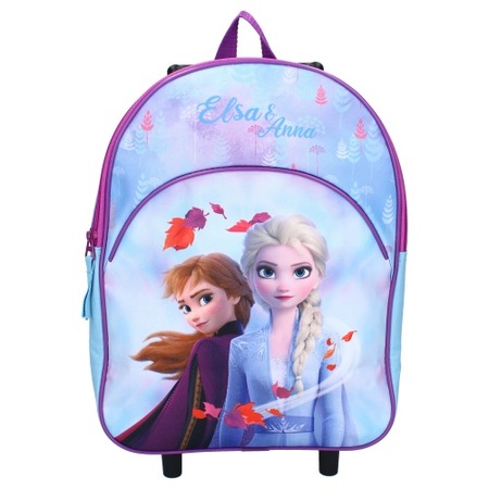 Ghiozdan Troler Frozen II Connected By Nature,Albastru deschis, 33 x 25 ...