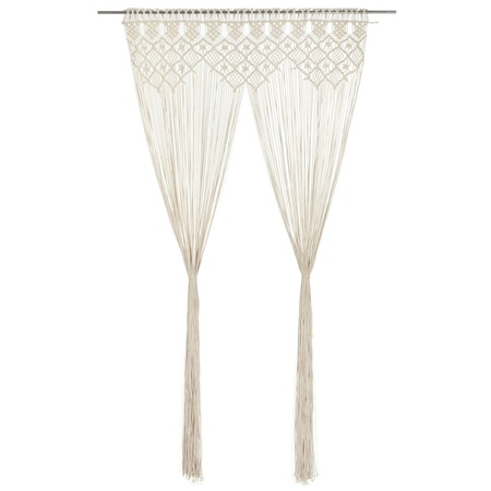 Perdea macrame, vidaXL, Bumbac, 140 x 240 cm, Crem - eMAG.ro