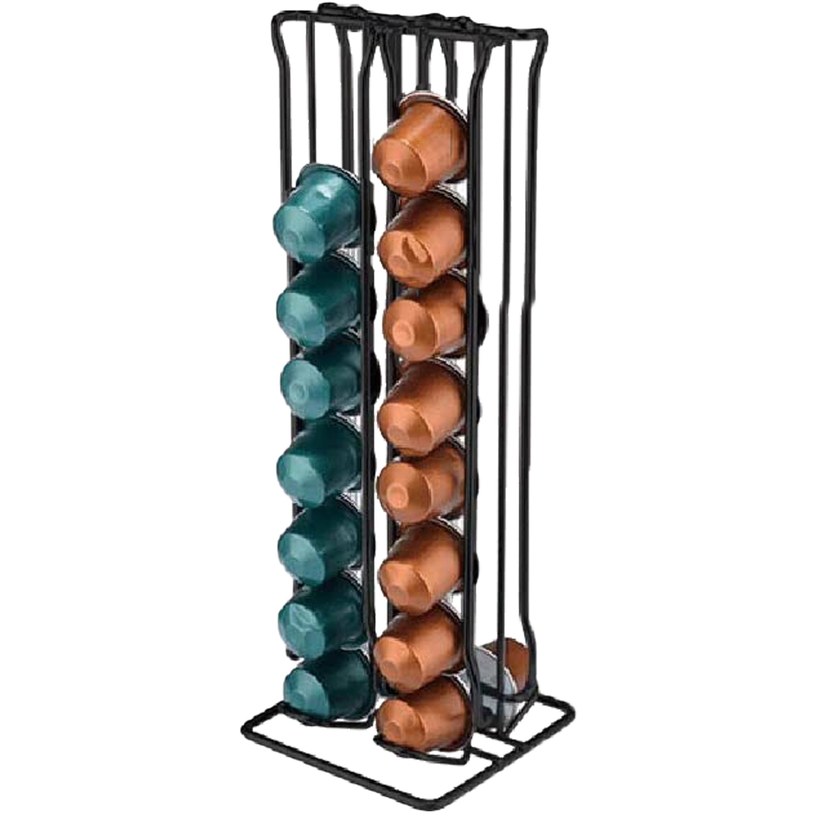 Suport pentru capsule Nespresso, 32 de capsule, Inox, Negru - eMAG.ro
