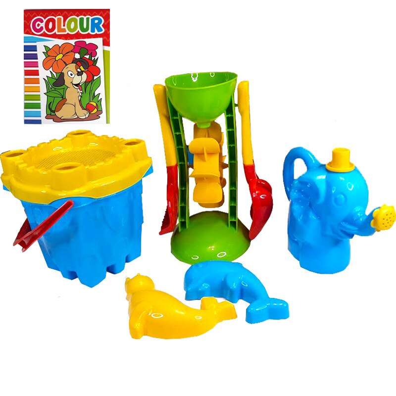 Set stropitoare, morisca, galeata cu figurine, 7 piese, Multicolor ...