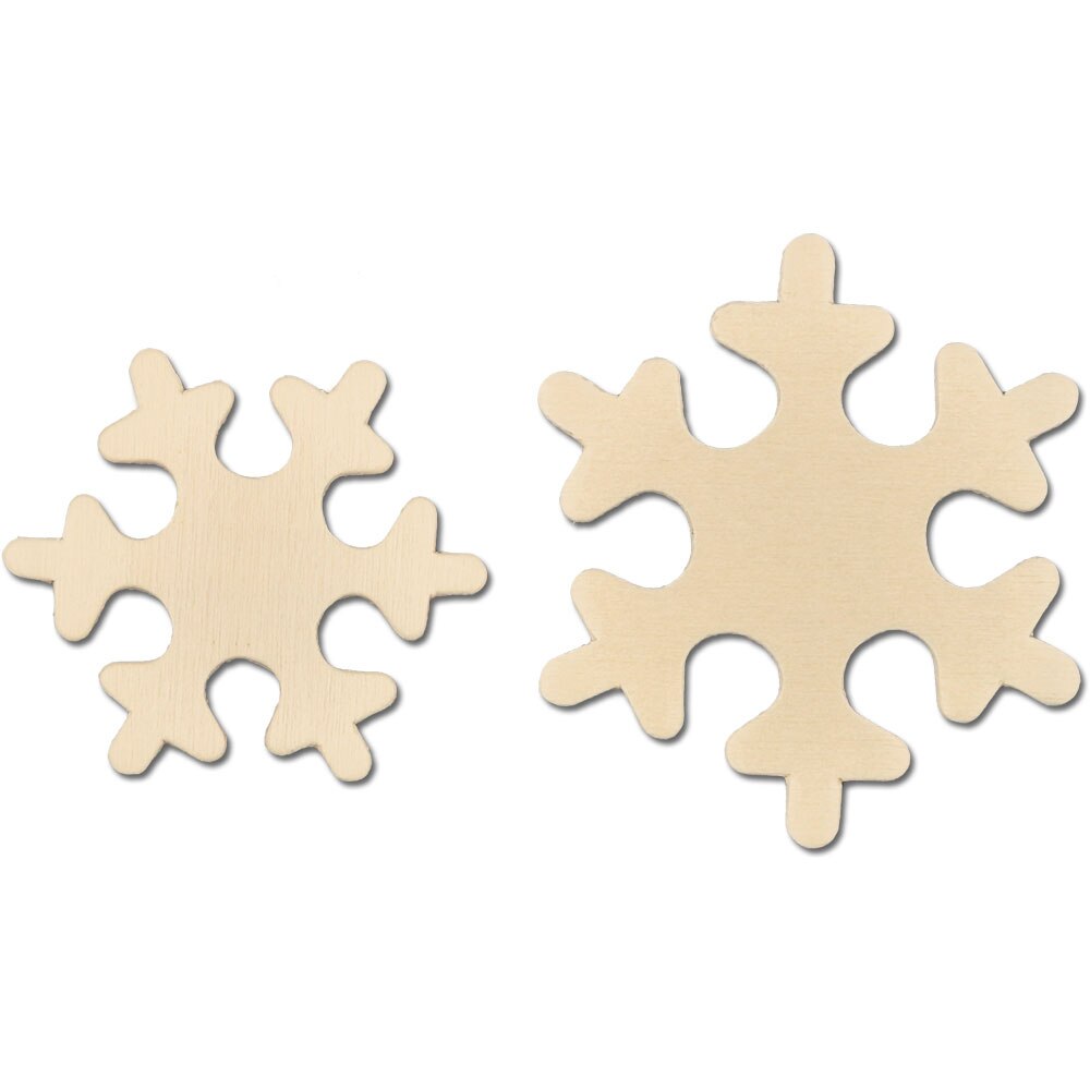 Fulgi de nea din lemn natur, 10 bucati - eMAG.ro