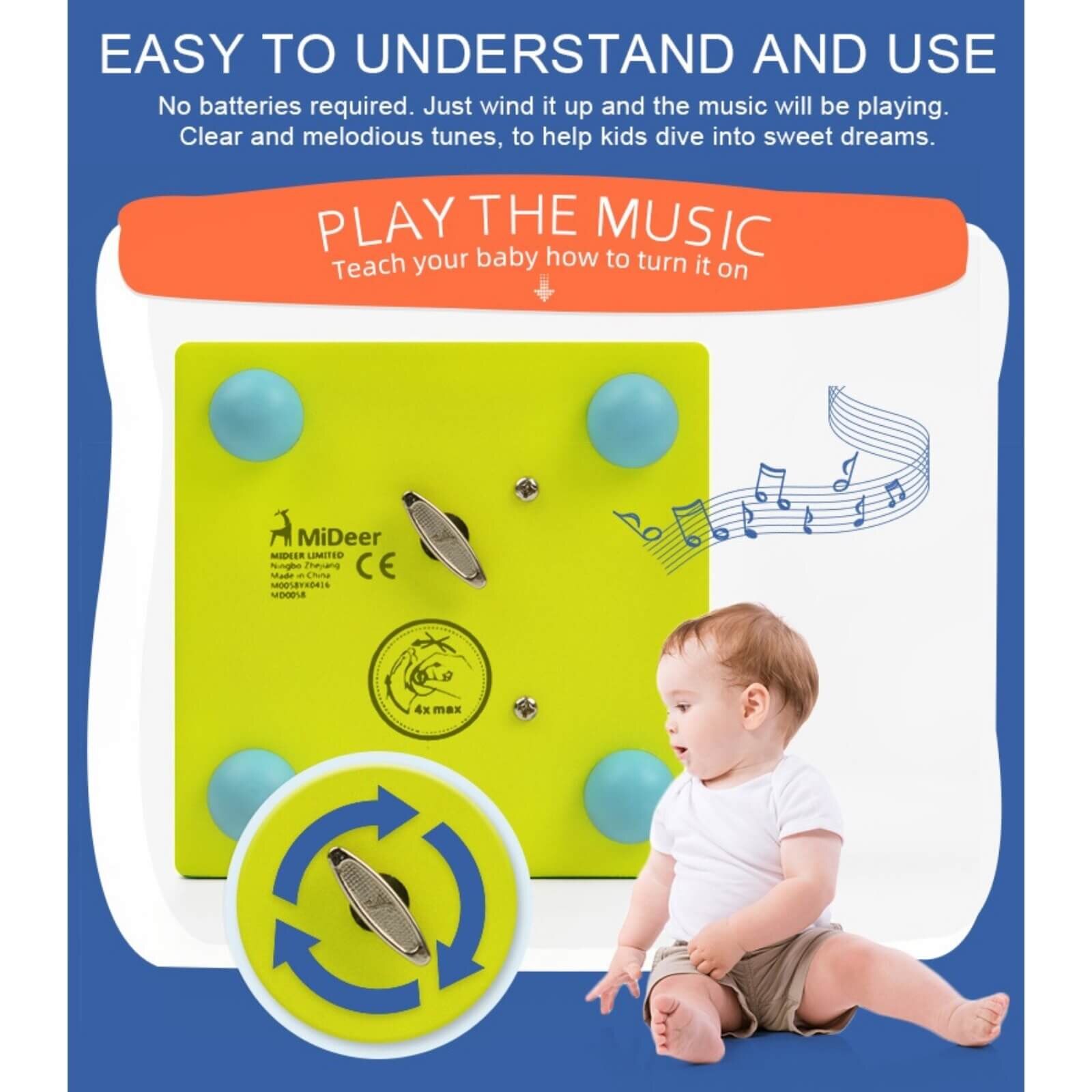 Cutiuta muzicala Happy Farm, 12 x 12 x 5.6 cm - eMAG.ro