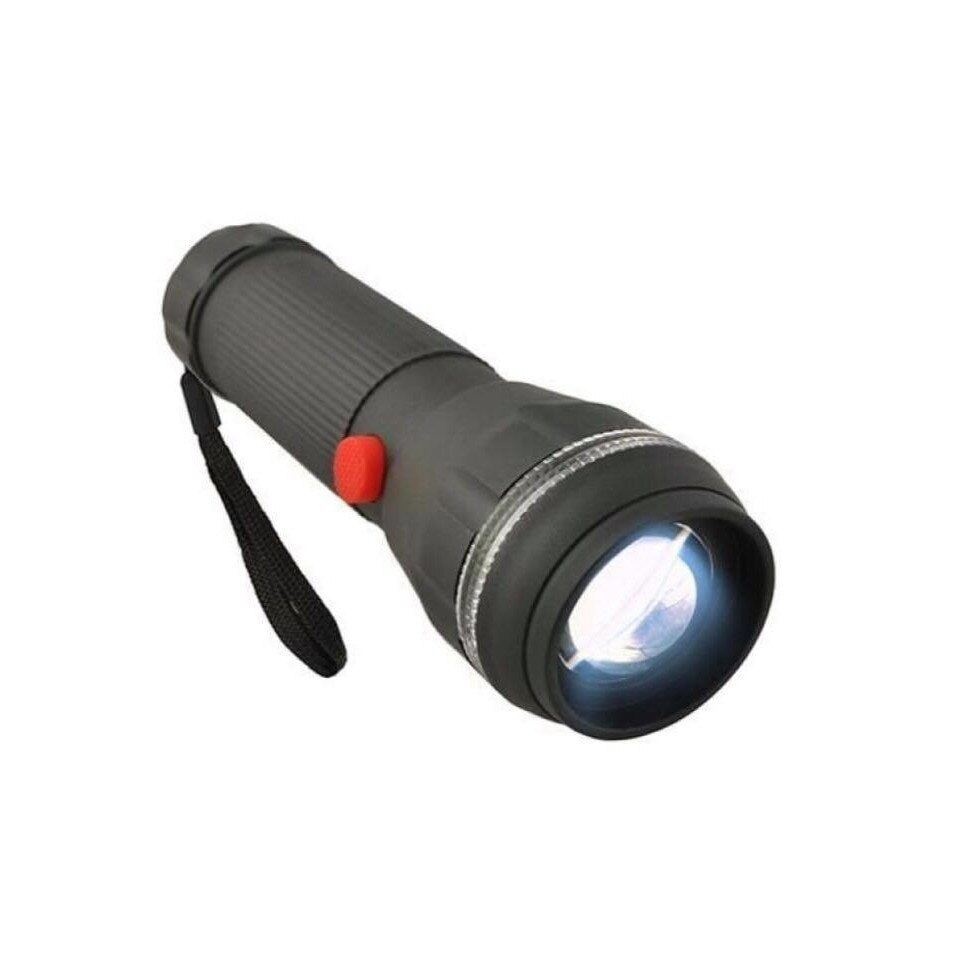 Lanterna LED cu functie Zoom, 12x3.5cm, 3W, neagra - eMAG.ro