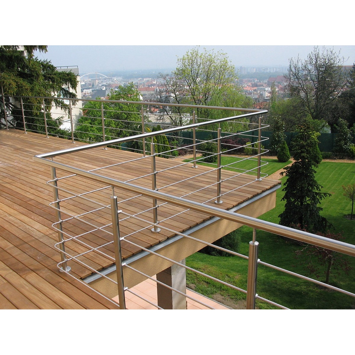 Kit balustrada din inox Ø42,4x2 mm, inaltime 90 cm, lungime 300 cm ...