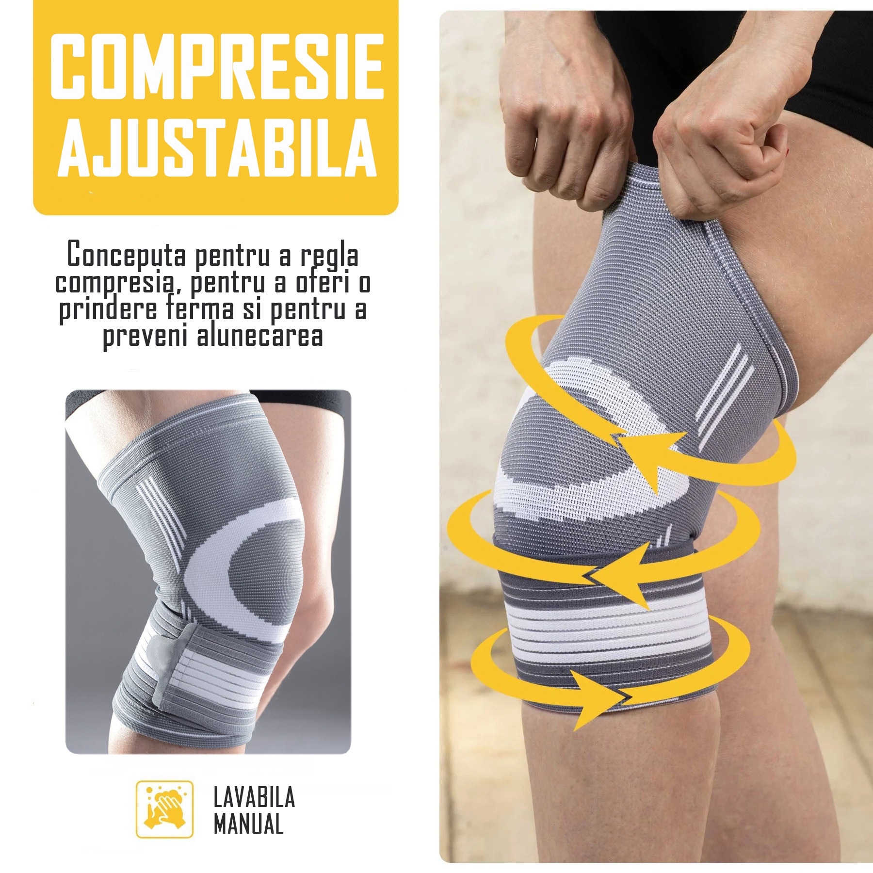 Genunchiera elastica, ELECAND®, pentru toate tipurile de sporturi ...