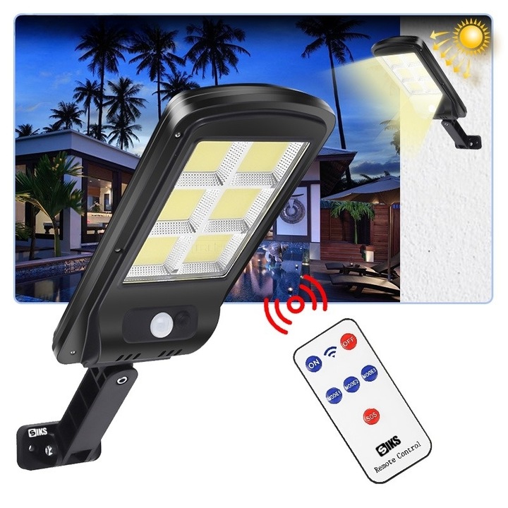 Lampa Solara De Exterior SIKS, Cu Panou Solar, Pentru Gradina, Alee ...