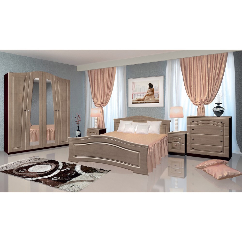 Set Dormitor Monica, 160x50x210cm, Capucino - eMAG.ro