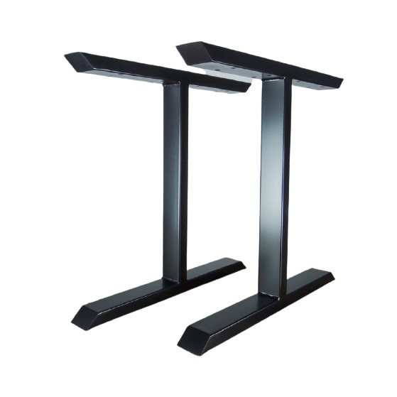 Set 2 picioare metalice pentru masa dining, Massive, tip H, negru ...