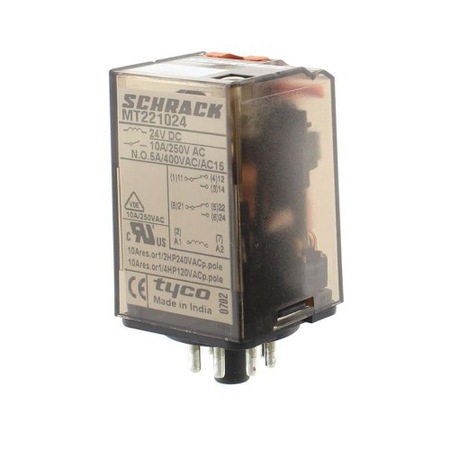Releu electromagnetic, 24V DC, 10A, DPDT, serie MT, TE Connectivity, 5-1393090-0, T161093 - eMAG.ro