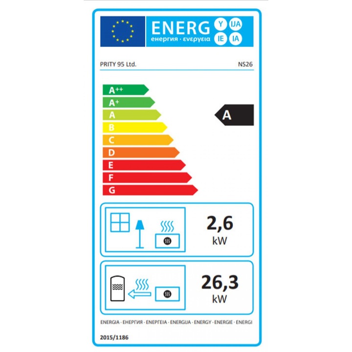Termosemineu centrala PRITY NS 26, 26+3 kW, Eco Design - eMAG.ro