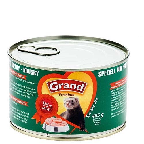 Conserva pentru dihori, Grand, Carne de pui/carne de vita/inima de vita ...