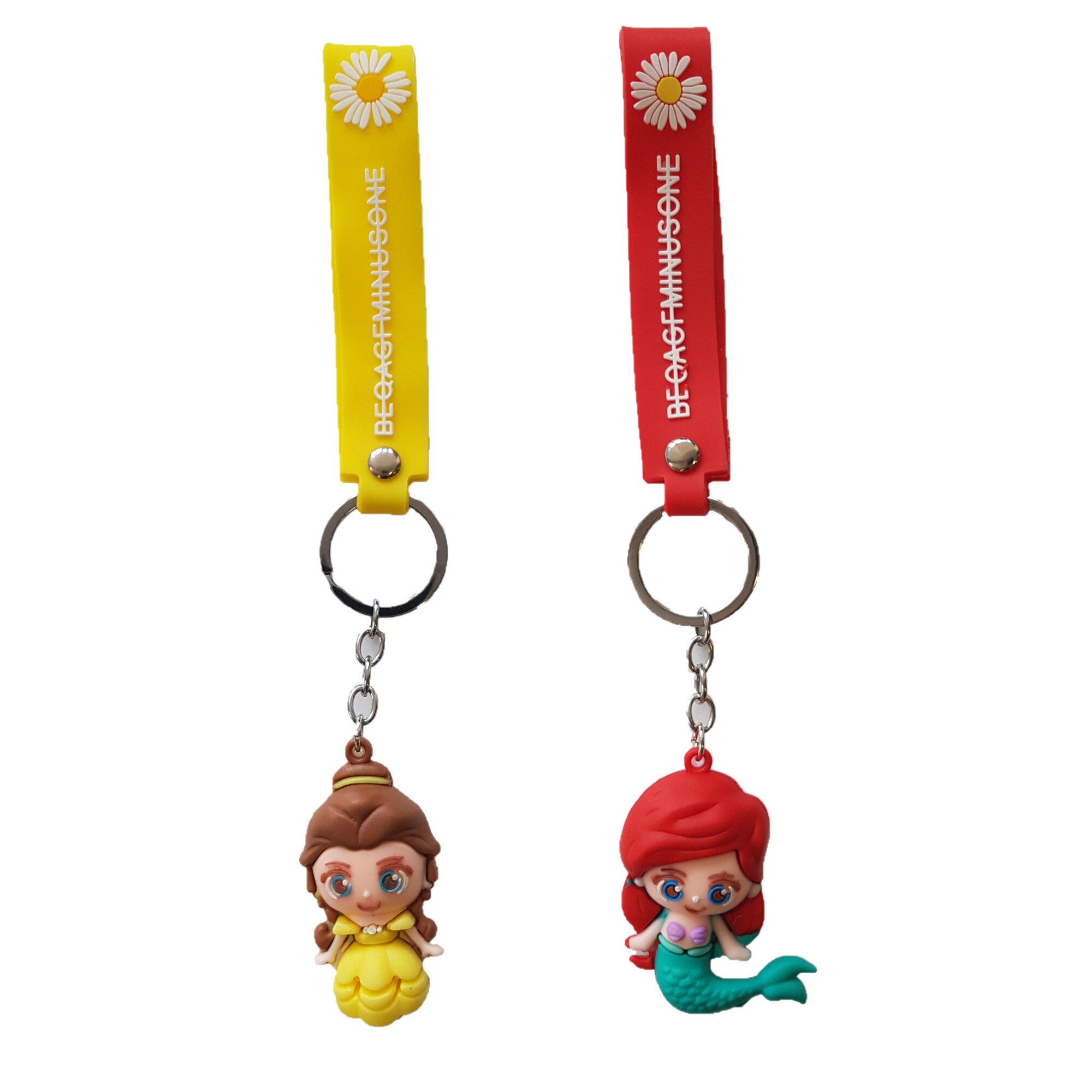 Set 2 Brelocuri Desene Animate, Personajele Ariel si Belle, Silicon si ...