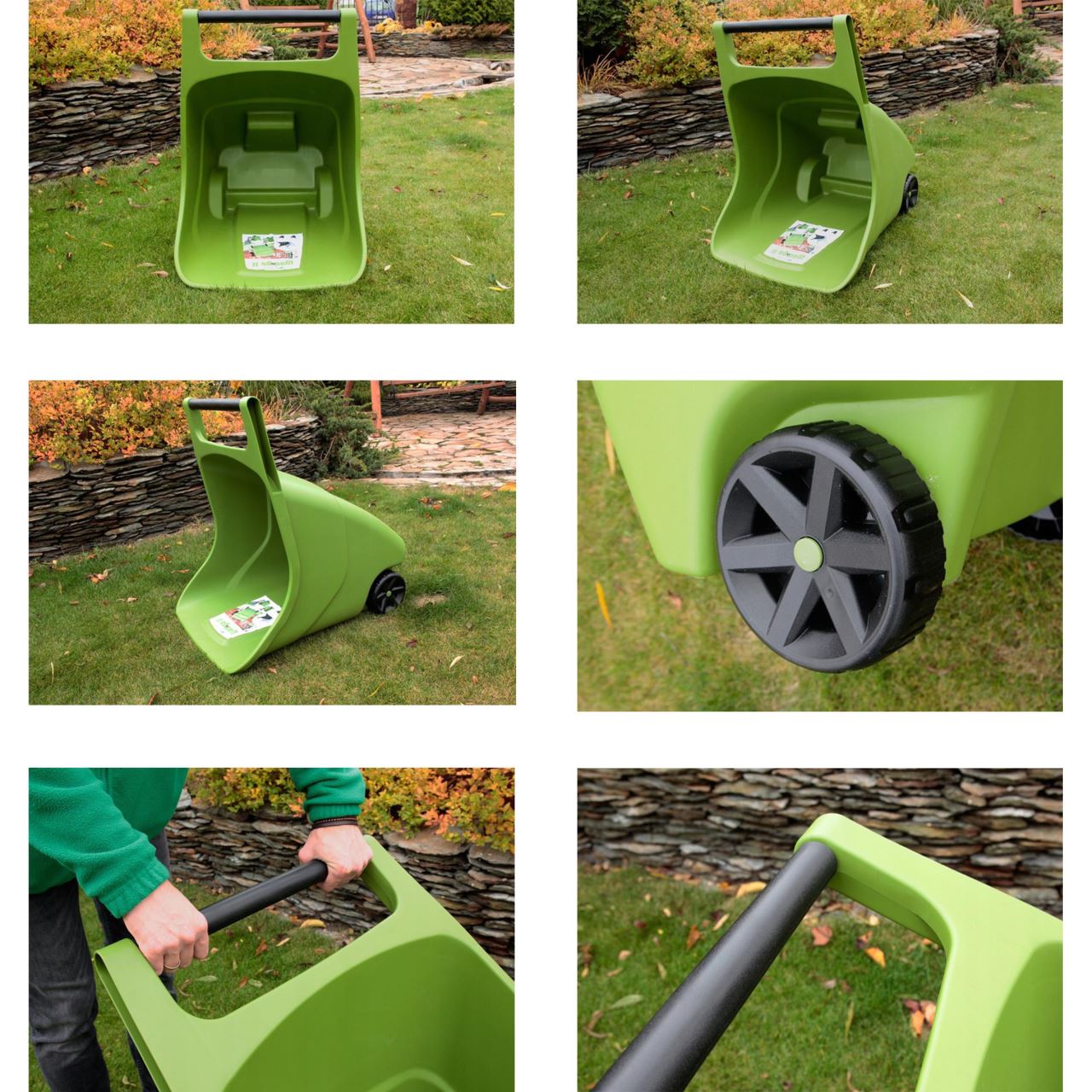 Roaba de gradina, plastic, verde, 85 L - eMAG.ro