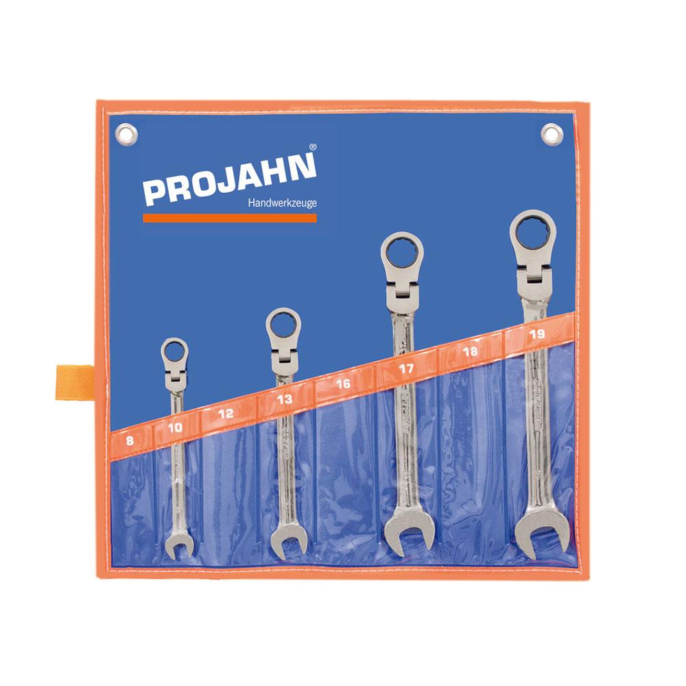 Set chei combinate PROJAHN GearTech flexibila cu clichet 10-19mm 4 buc ...