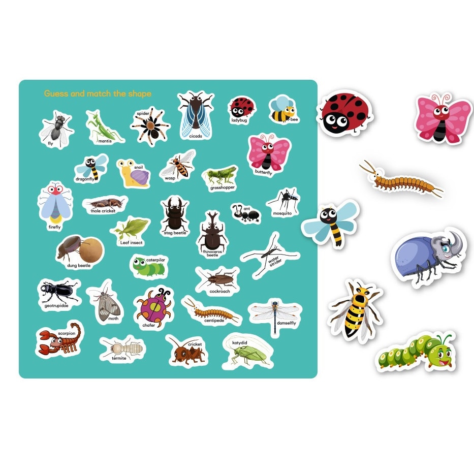 Carte Super Magic cu stickere autocolante: insecte - eMAG.ro