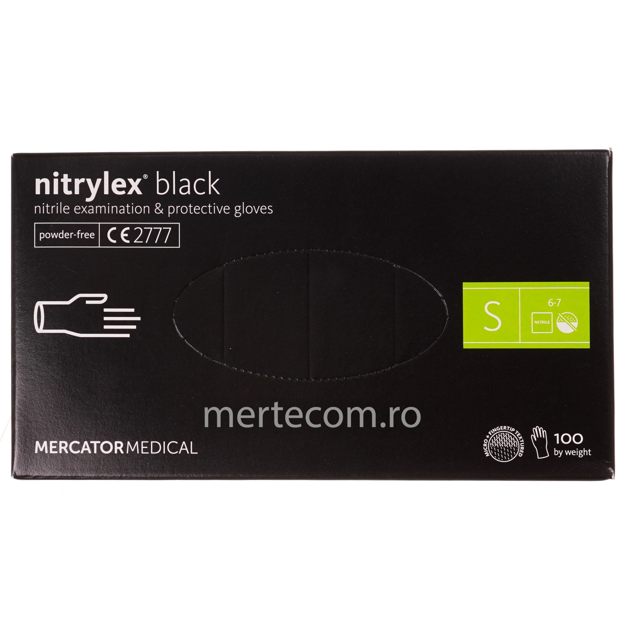 Manusi nitril negre, nepudrate, 100 buc / Pachet, marimea S, de unica ...