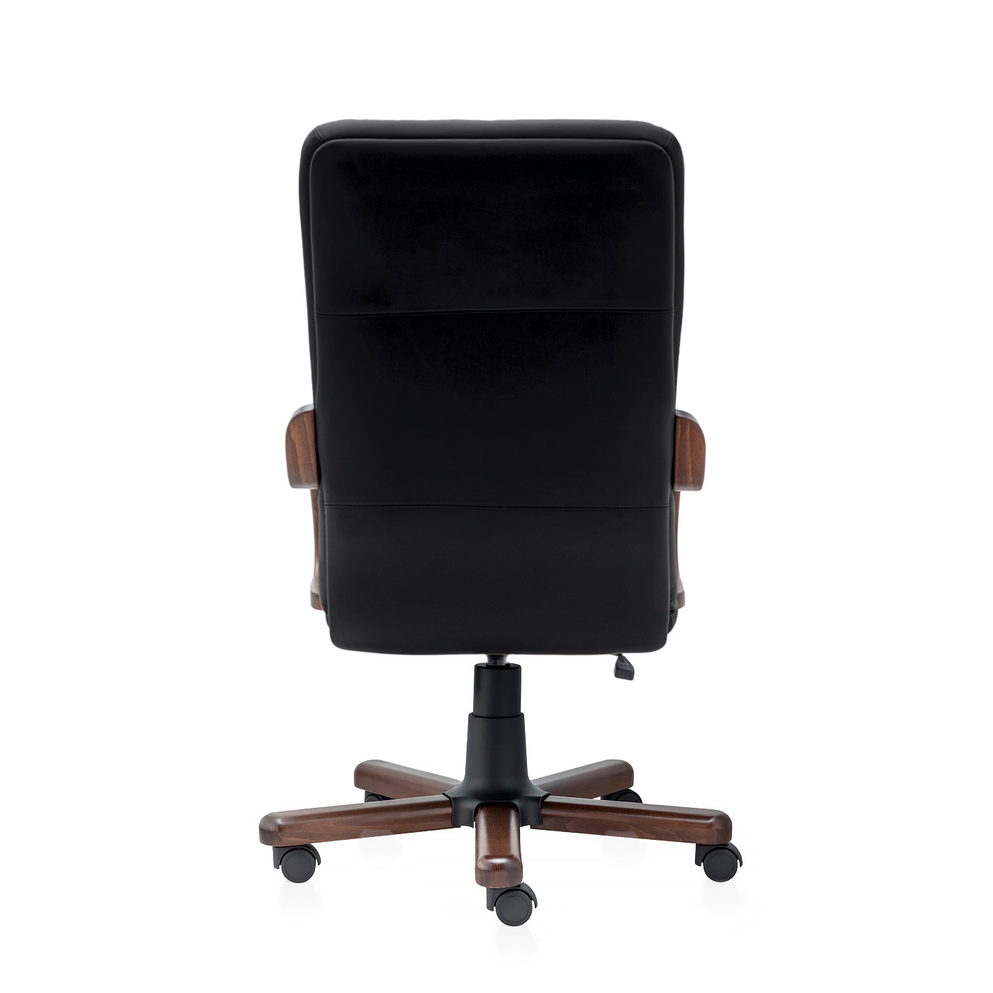Scaun directorial de birou TRAFFIC CHAIRS POLO P LEMN, piele naturala ...