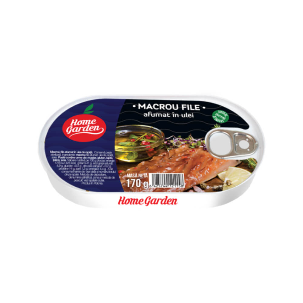 Macrou File Afumat in Ulei, Home Garden, 170 g - eMAG.ro