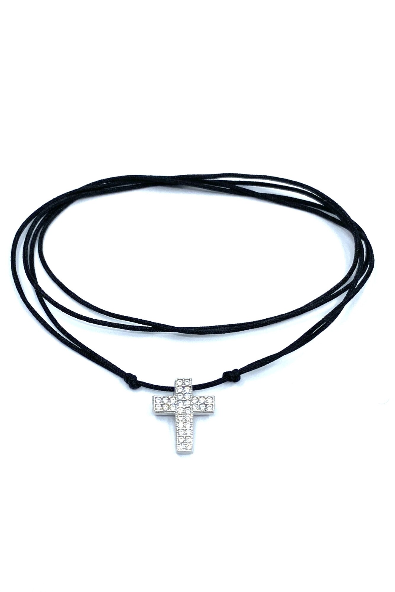 Colier cruce Dinuzete, argint 925, zirconiu alb/argintiu - eMAG.ro