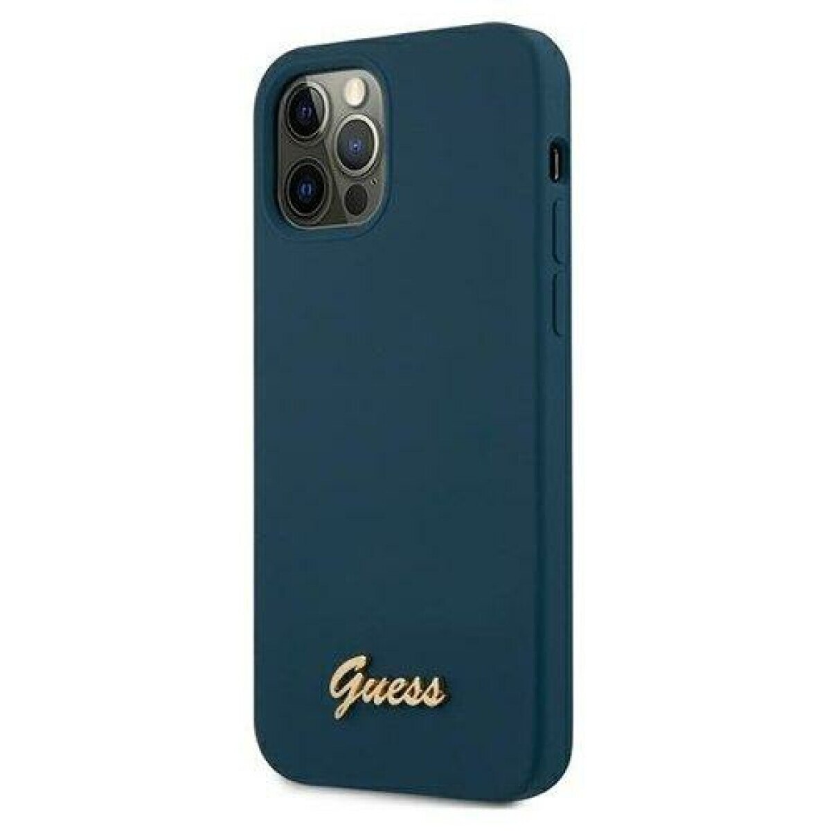 Husa Guess pentru Iphone 12 Pro Max Albastru Metal Logo - eMAG.ro