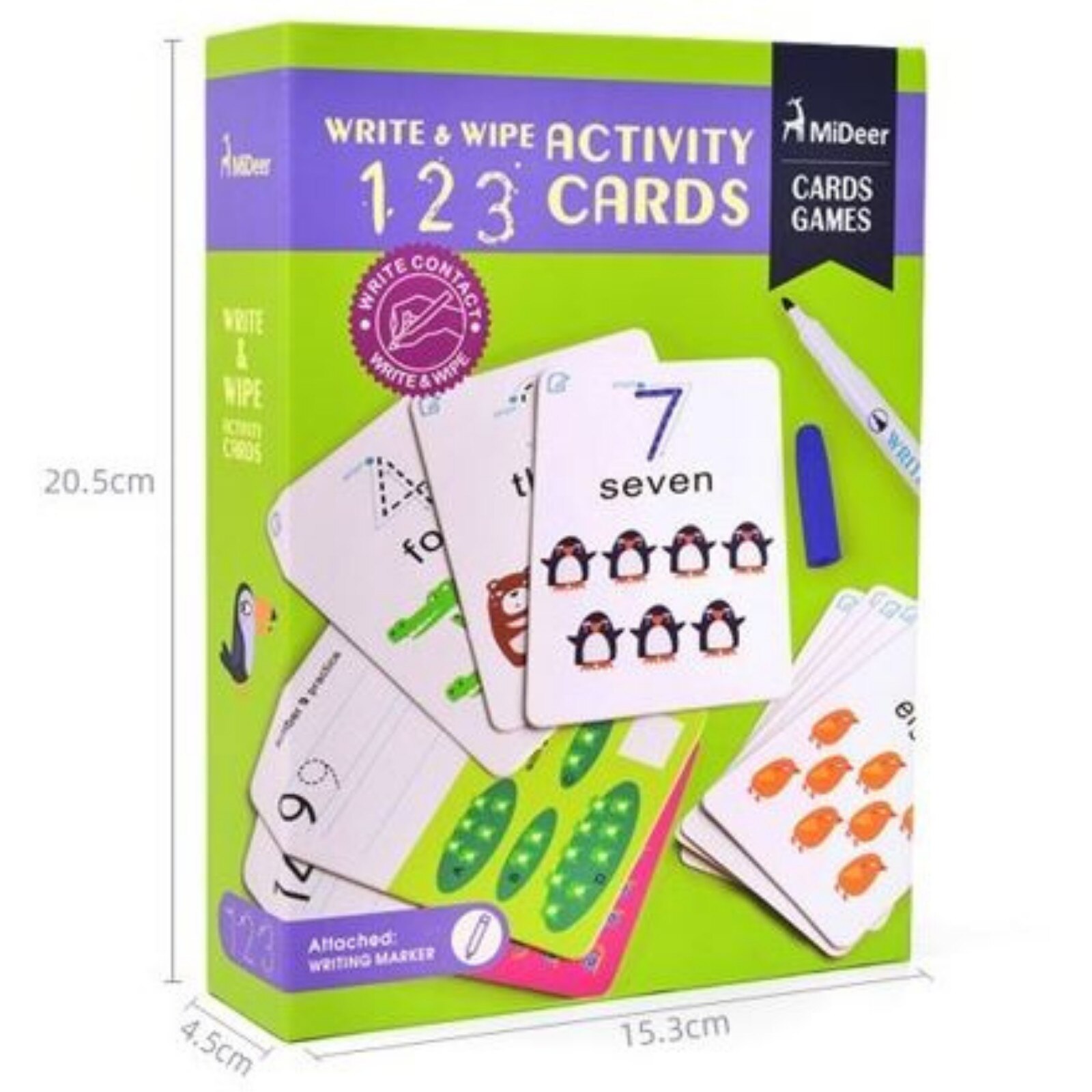 Cartonase reutilizabile cu numere, 30 cartonase educative - eMAG.ro