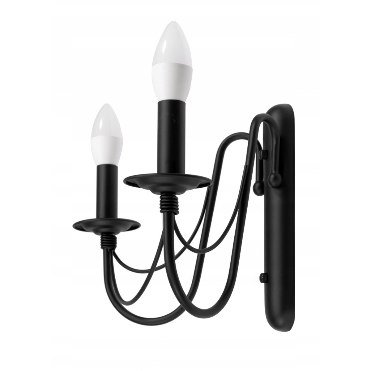 Aplica EGO Candlestick Black, 2 socluri, E14, Negru, 230V, design ...