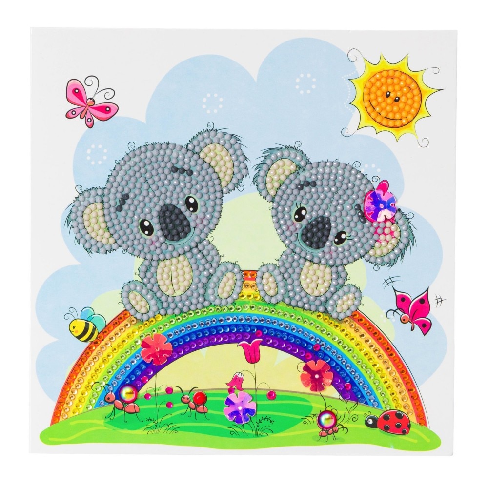 Set creativ tablou cu cristale Koala, 18x18 cm, Craft Buddy - eMAG.ro