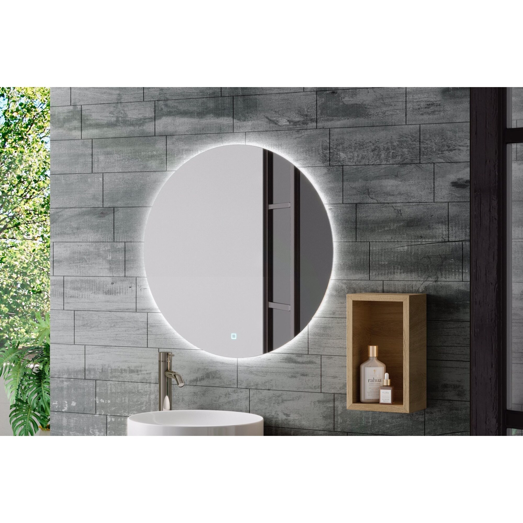 Oglinda Smart Verona Rond, dublu senzor de contact on/off tactil ...