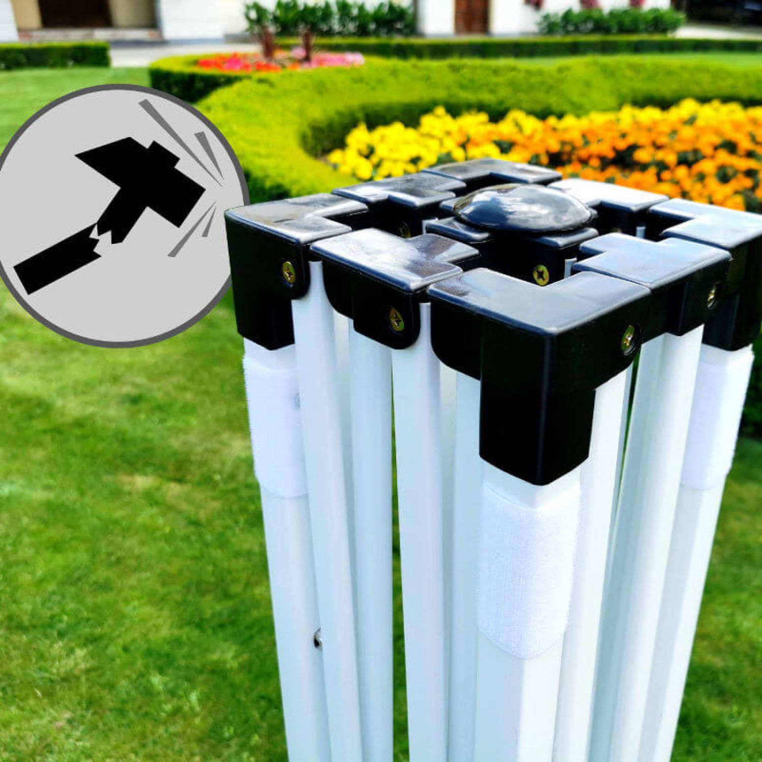 Cort de gradina 3x3m Bej fara pereti laterali - eMAG.ro