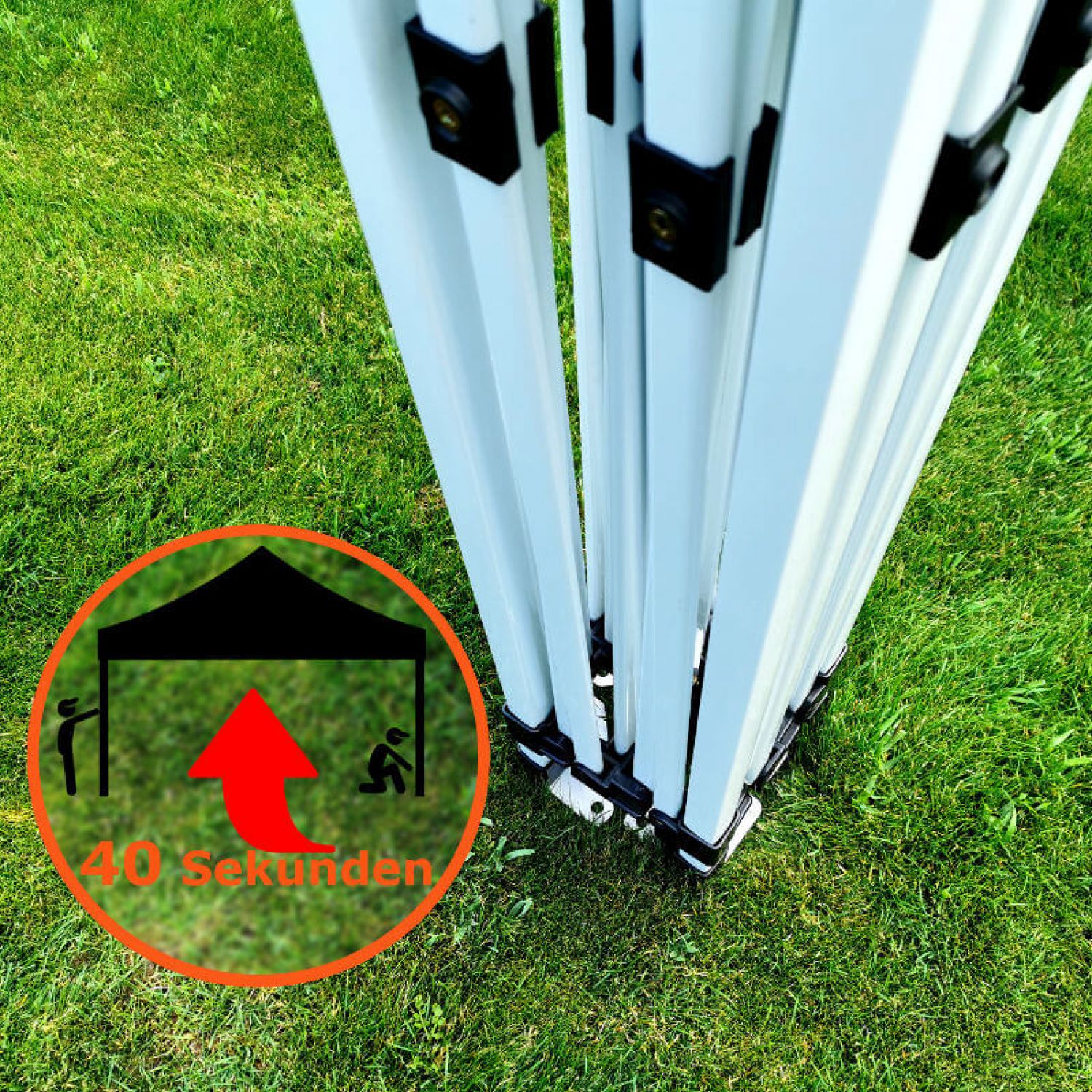 Cort de gradina 3x3m Bej fara pereti laterali - eMAG.ro