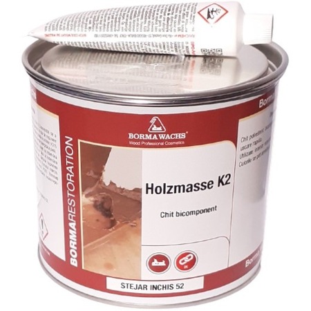 Chit bicomponent pe baza de solvent pentru lemn, Borma Wachs, 750 grame ...