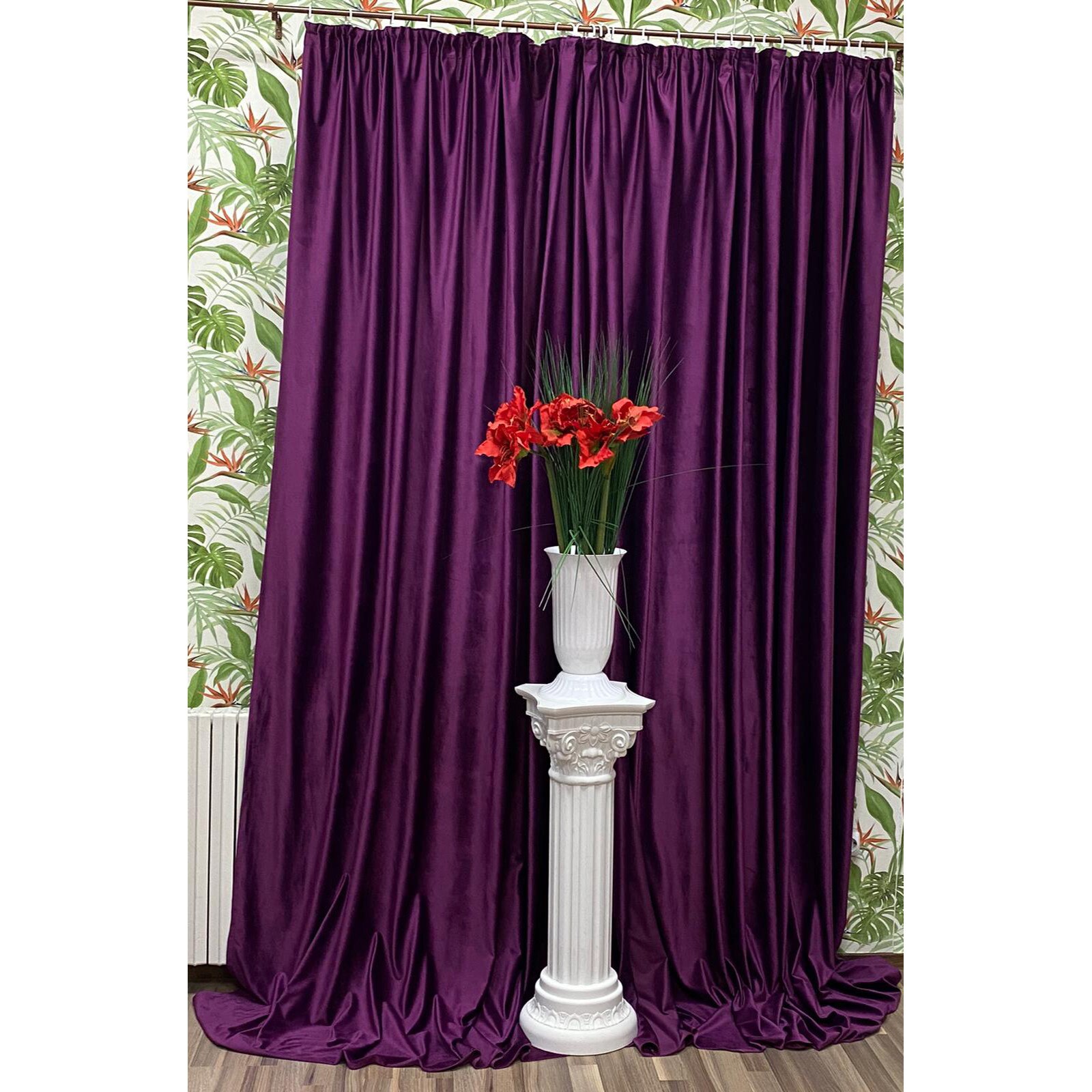 Set draperii catifea, culoare violet, colectia "Velvet by Liz Line ...