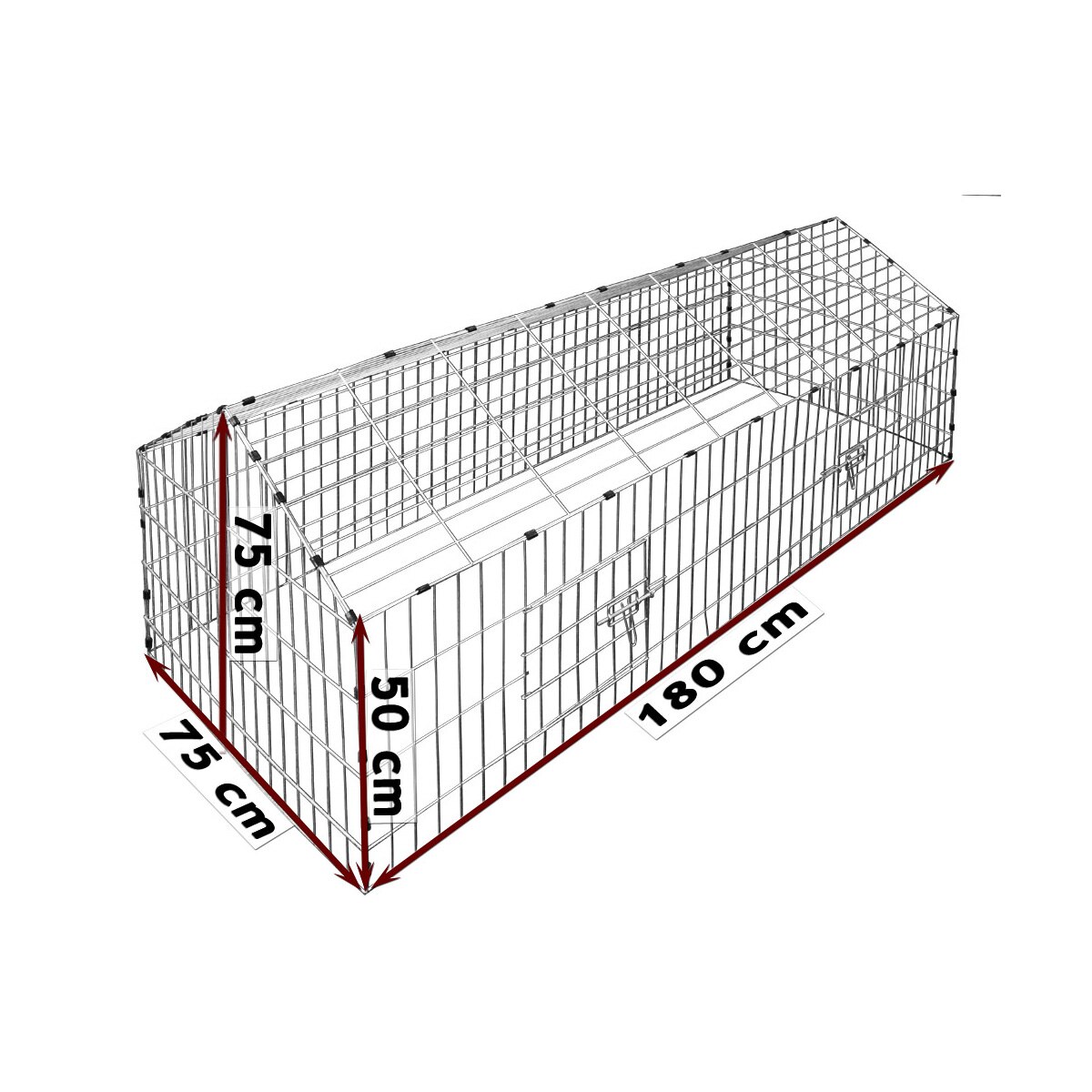 Cusca pentru iepuri/rozatoare, Protectie solara, Negru, 180 x 75 x 75 ...