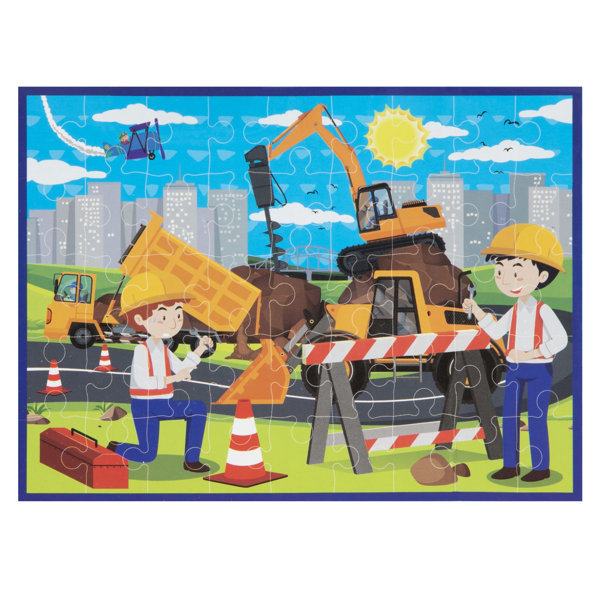 Puzzle cu model constructori, Grafix, 45 piese - eMAG.ro