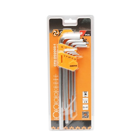 Set 9 imbusuri hexagonale cu brat lung profesional Coofix - eMAG.ro