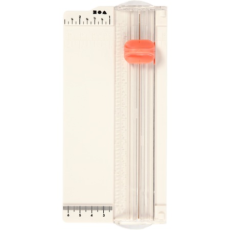 Cutter de hartie, Rigla, A5, Transparent/Oranj - eMAG.ro